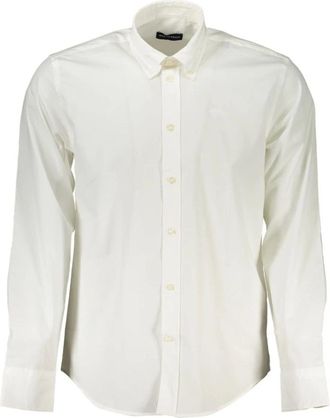 North Sails Homme, Chemises, Blanc, Taille: XL Chemise Blanche &agrave; Manches Longues avec Col Boutonn&eacute;