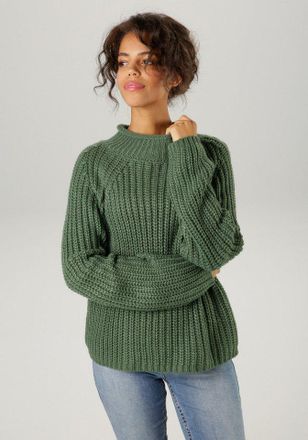Aniston Strickpullover mit Rollkante am Stehkragen