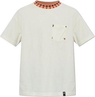 Palm Angels T-Shirt mit Tasche - - Tops - Herren - Wei&szlig; - S
