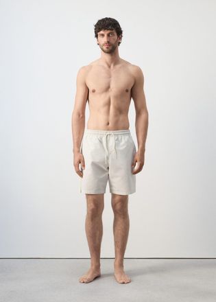 Mango Maillot de bain rayures seersucker beige - Homme - XS - MANGO MAN