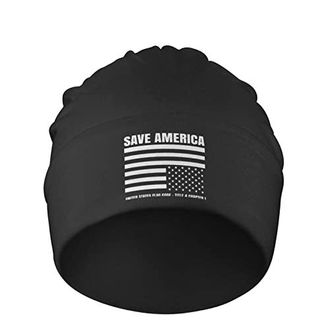 Generic Homme Femme Bonnet &Agrave; Revers Sauvez LAm&eacute;rique Bonnets De Ski Doux Bonnets Tricot&eacute; Chaud Bonnet dhiver pour Quotidien Ski Course