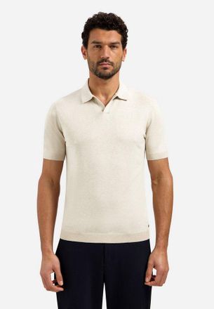 No Excess Poloshirt Pullover Short Sleeve V-Polo Melang - Poloshirt Herren - Strickpolo