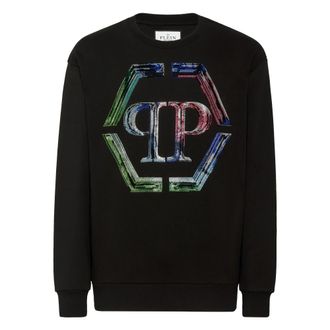 Philipp Plein Sweatshirt LS PP Glass - - Sweatshirts & Hoodies - Herren - Schwarzk - 4XL