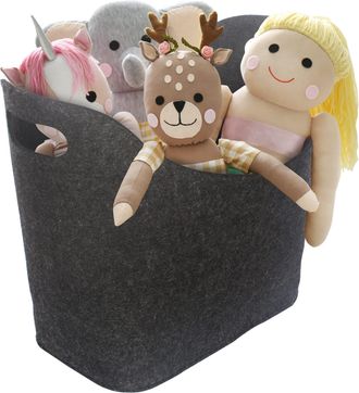 Oramics Aufbewahrungskorb aus Filz mit Tragegriffen - Filzkorb für Spielzeug Aufbewahrung - Allzweckkorb für den Alltag 45x24x 0 cm - Perfekter Einkaufskorb, 