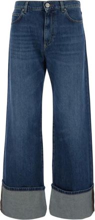 Pinko Pinko, Femme, Jeans, Bleu, Taille: W30 Jean large Wanda retrouss&eacute;