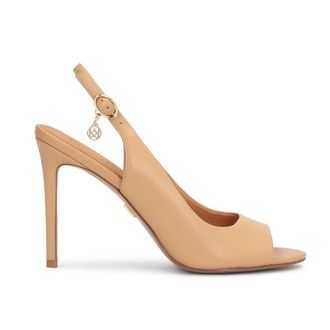 Kazar Leder-Sandaletten mit Absatz und bedeckten Seiten.Dieses Produkt f&auml;llt klein aus. - - Shoes - Damen - Beige - 38 EU