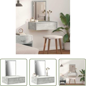 vidaXL Coiffeuse moderne - Table de Toilette Gris 60 x 40 x 70 cm Bois ding&eacute;nierie