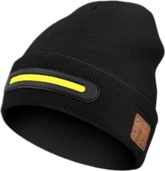 Generico Bonnet sans Fil - T&ecirc;te en Tricot Rechargeable - Bonnet avec &eacute;couteurs sans Fil pour randonn&eacute;e, Cyclisme, Gym, Voyages, d&eacute;placements pour Femmes et, No