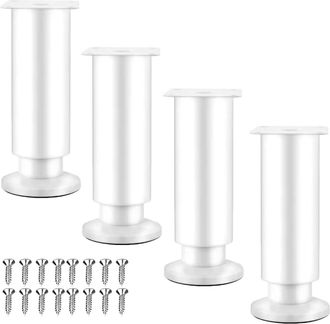 Generic Verstellbare M&ouml;belf&uuml;&szlig;e, Runde Metallf&uuml;&szlig;e Als Ersatz Schr&auml;nke, F&uuml;r Couchtische, Schreibtische, Sofas Und Regale, 4er-Pack, Mit Rutschfester Gummibasis(