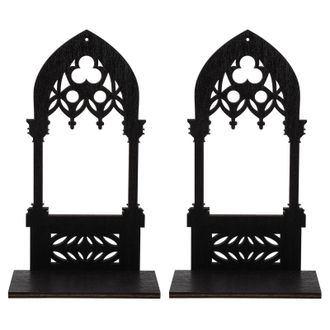 Luxshiny 1 Paar Gothic Wandleuchter Kerzenhalter Wandhalterung Rustikaler Kerzenhalter Bauernhaus Bogenkirchenst&auml;nder f&uuml;r Blumenvase Wohnzimmer K&uuml;che Badezimme