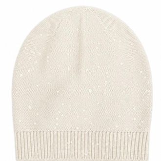 Fabiana Filippi Bonnet c&ocirc;tel&eacute; - Femme - Accessoires - Beige - Taille: ONE Size