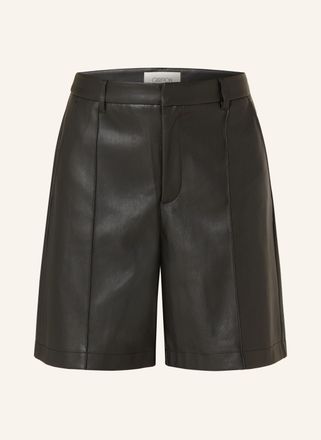 Cartoon Cartoon Shorts In Lederoptik schwarz