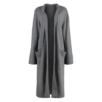 Malo Cashmere Maxi-Strickjacke mit Taschen - - Knitwear - Damen - Grau - XS