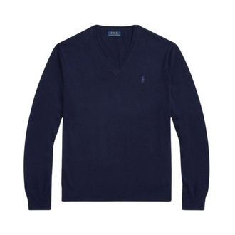 Polo Ralph Lauren Homme, Pulls, Bleu, Taille: 2XL V-neck Tricots