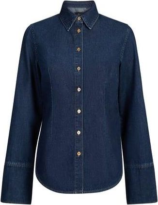 7 For All Mankind Chemise denim &agrave; col classique en coton