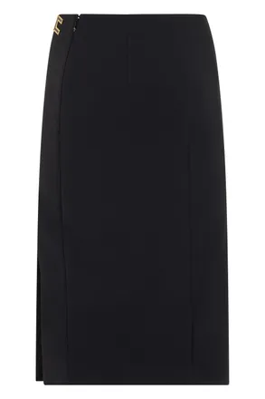 Elisabetta Franchi Womens Midi Skirt Black Polyester