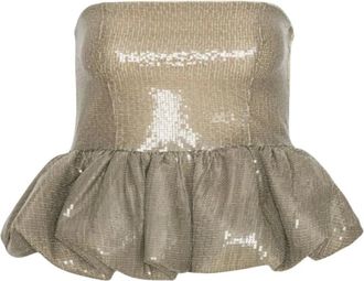 Rotate Rotate Birger Christensen, Damen, Oberteile, Beige, MGr&ouml;&szlig;e