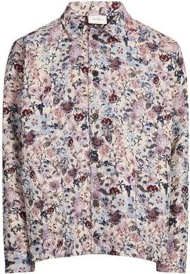 Les Deux Surchemise Hugh en jacquard de coton m&eacute;lang&eacute;