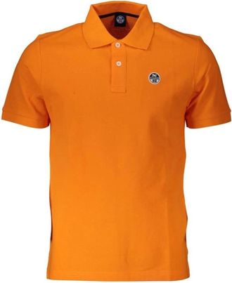 North Sails Homme, Tops, Orange, Taille: 3XL Polo en Coton Orange avec Logo