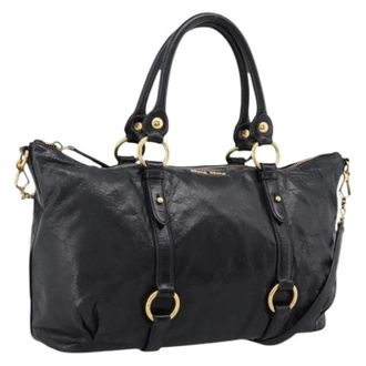 Miu Miu Sac &agrave; main Pre-owned - Femme - Pre-owned - Noir - Taille: ONE Size