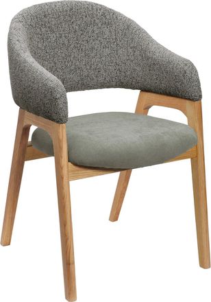 Linea Natura Armlehnstuhl, Gr&uuml;n, Holz, Textil, Eiche, massiv, eckig, 56.5x82.5x59.5 cm, Stoffauswahl, Typenauswahl, inklusive Armlehnen, Esszimmer, St&uuml;hle, Esszimm