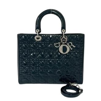 Dior Pre-owned Lady Dior Patent Leather 2way Shoulder Bag - - Pre-owned - Damen - Gr&uuml;n - ONE SIZE