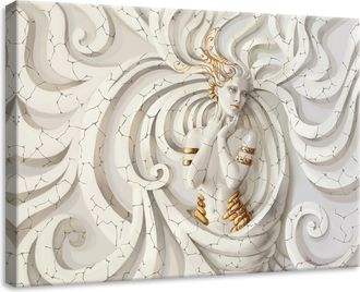 ForWall Leinwand Bilder - Quallen - 70x50 cm Leinwandbilder - Bild auf leinwand - Wandbild XXL gro&szlig; Wandbilder f&uuml;r Wohnzimmer Schlafzimmer Wohnzimmerbilder Mo