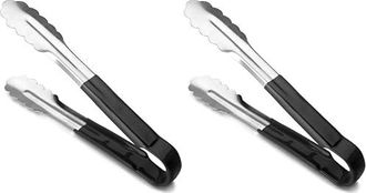 Lacor 63071 Monoblock Zange, Karu, Edelstahl, schwarz, 30 x 3 x 3 cm (Packung mit 2)