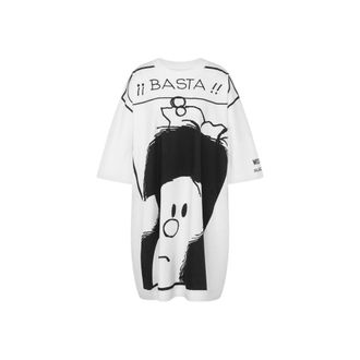Moschino Robe Mafalda en Coton &Eacute;pais - Femme - Robes - Blanc - Taille: 44 FR