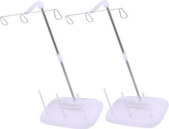DOITOOL 2 St&uuml;ck Bestickter Garnrahmen Spulenst&auml;nder Zum N&auml;hen Stickgarnst&auml;nder Stickgarnhalter Charmanter Kunststoff Garn Organizer N&auml;hgarnhalter Spulenhalter
