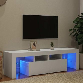 vidaXL TV-Schrank mit LED-Beleuchtung Wei&szlig; 140x36,5x40 cm vidaXL