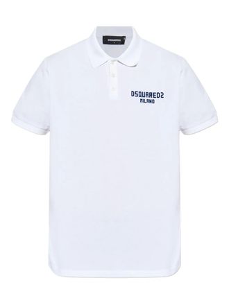 Dsquared2 polo à logo imprimé - Blanc