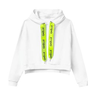 Ga&euml;lle Paris Wei&szlig;er Kapuzenpullover Made In Italy - - Sweatshirts & Hoodies - Damen - Wei&szlig; - S