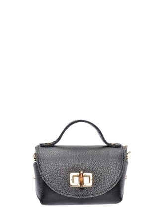 Anna Luchini Schwarz Rindsledertasche