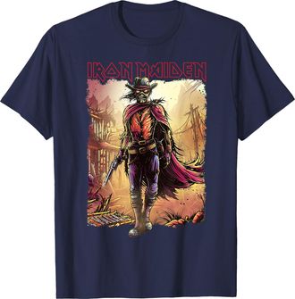 Iron Maiden Piece of Mind Graphic Novel Stranger Navy T-Shirt