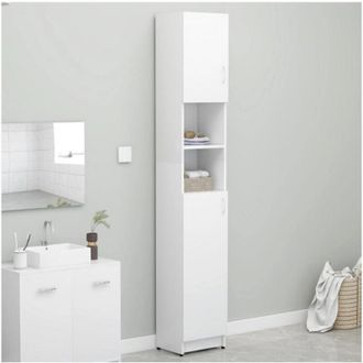 vidaXL Badezimmerschrank Wei&szlig; 32&times;25,5&times;190 cm Holzwerkstoff Vidaxl