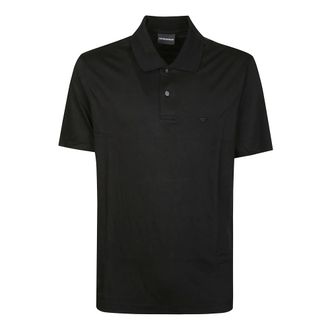 Emporio Armani Homme, Tops, Noir, Taille: XL Polo Slim &agrave; Manches Courtes