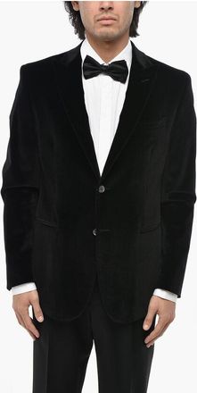 Corneliani CODE Velvet 2 Buttons Blazer with Peak Lapel size 54