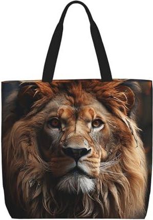 Generic Image De Lion Sac Cabas Grand Tote Bag L&eacute;ger Sac A Main Femmes Pour Travail Gym Plage