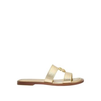 Michael Kors Femme, Chaussures, Gris, Taille: 39 EU Erin Metallic Leather Sandal