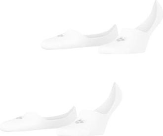 Burlington Everyday Multipack M In coton unies lot de 2 paires, Chaussettes invisibles Homme, Blanc White 2000, 41-42