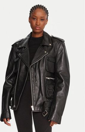 New Rock Lederjacke W-NRLMJ078-S1 Schwarz Regular Fit