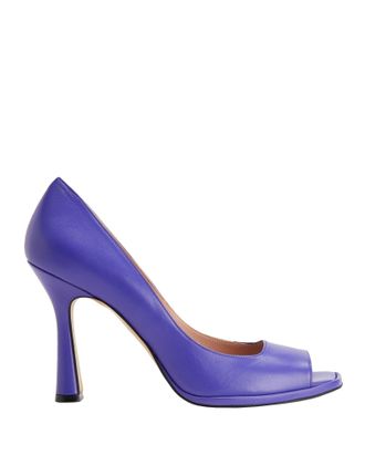 8 by YOOX LEATHER SQUARE OPEN-TOE PUMPS