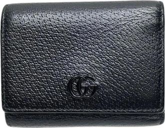 Gucci Portefeuille en cuir GG Marmont doccasion - Femme - Pre-owned - Noir - Taille: ONE Size