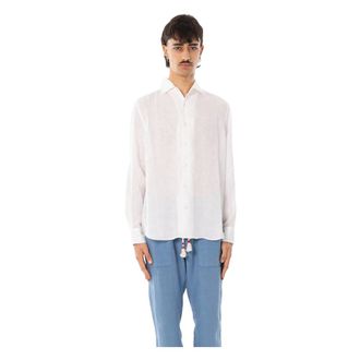 MC2 Saint Barth Homme, Chemises, Blanc, Taille: M Raphael Linen Shirt