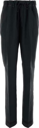 Maison Margiela Femme, Pantalons, Bleu, Taille: 36 FR Midnight Blue Mohair Blend Pant