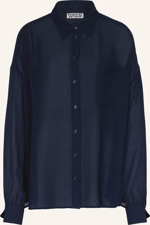 Essentiel Oversized-Hemdbluse Ifire Mit Volants blau