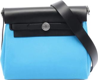 Hermès mini sac porté épaule Herbag (2025) - Bleu