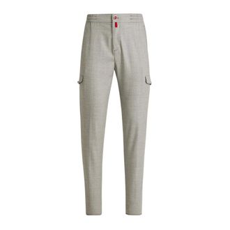 Kiton Pantalon Cargo en Laine - Homme - Pantalons - Gris - Taille: W34