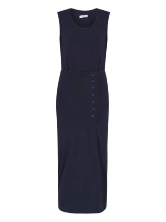 Gloria Coelho button-detail maxi dress - Blau